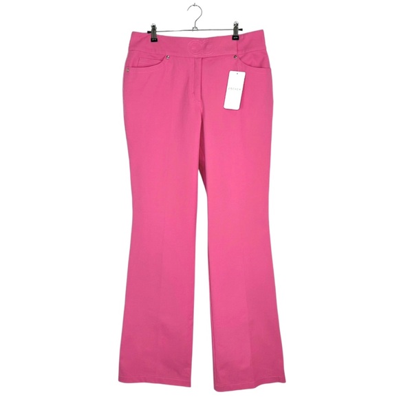 Escada | Pants & Jumpsuits | Escada Pink Flare Wide Leg High Rise ...